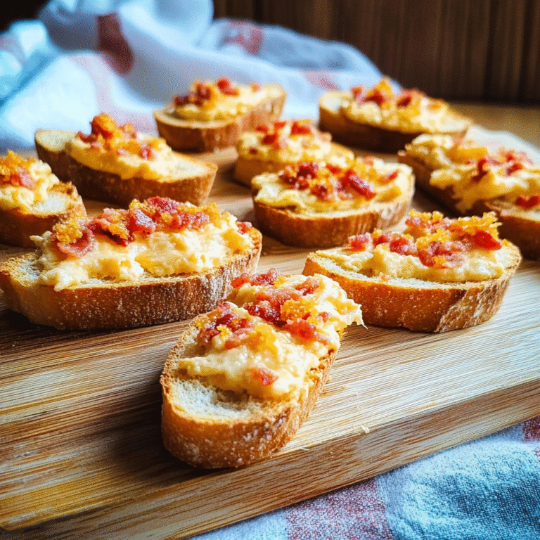 Pimento Cheese and Bacon Crostini | Savory Secrets
